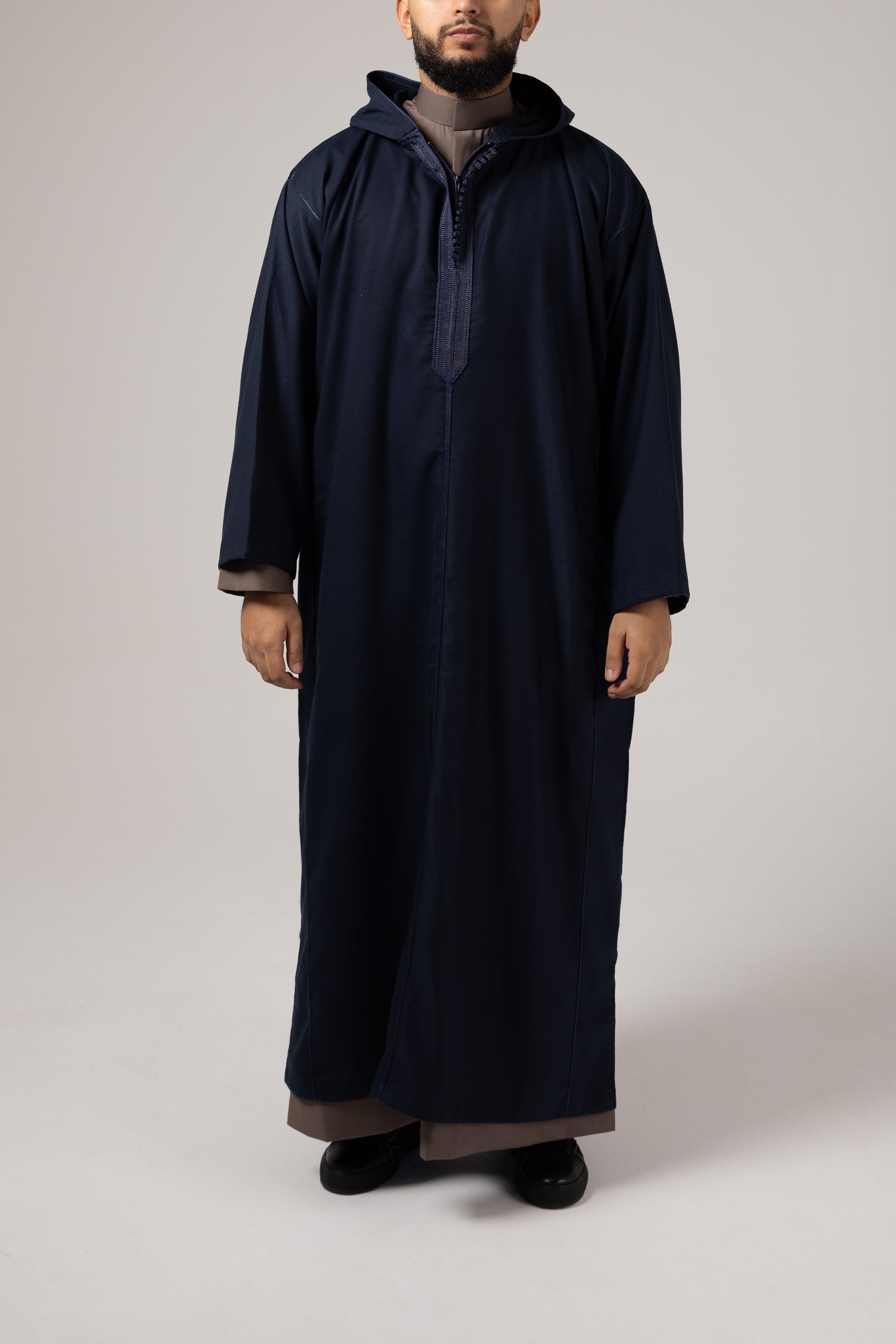 Morrocan Essential Navy Blue Djellaba – AL-REESH